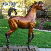China Outdoor Custom Bronze Sculpture 190cm Arabian Horse Sculpture for sale