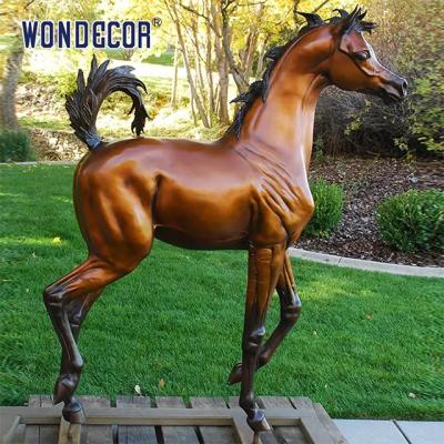 China Outdoor Custom Bronze Sculpture 190cm Arabian Horse Sculpture for sale