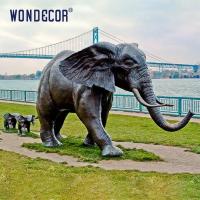 China Zoo Decorated Custom Bronze Sculpture With Lovely Elephant 180cm for sale