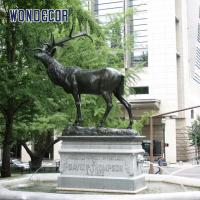 China Park decor beautiful wild animal artwork cast bronze elk sculpture for sale