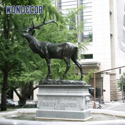 China Park decor beautiful wild animal artwork cast bronze elk sculpture for sale