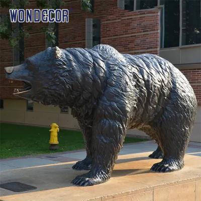 China Bronze bear statues of large metal animals used for outdoor garden decoration for sale