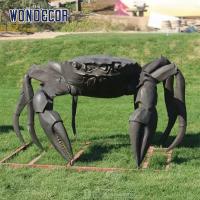 China Garden animal decoration large size best artwork bronze crab sculpture for sale