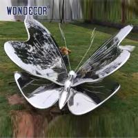China Custom Outdoor Forged Metal Sculpture Stainless Steel Metal Butterfly Sculpture for sale