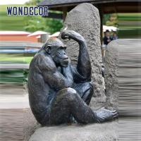 China Human sized forest metal animal decoration bronze monkey statue for sale