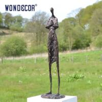 China modern high-quality Outdoor abstract person holding rabbit bronze sculpture for sale