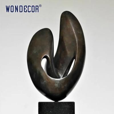 China Outdoor garden abstract metal decoration abstract twisted Bronze sculpture for sale