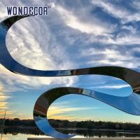 China Tri Dimensional Forged Metal Sculpture Customizable Abstract Water Flow for sale