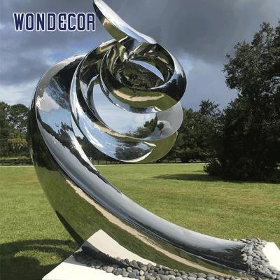 China Customizable Spatial Forged Metal Sculpture Abstract Spiral Twisted Geometric for sale