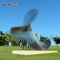 China 3d Stainless Steel Sculpture Artists Lottery Gradual Spiral Square Tube Geometry for sale