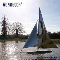 China Customized Weather Proof Stainless Steel Outdoor Sculpture Decoration Abstract Sailing for sale