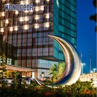 China Moon Abstract Stainless Steel Sculpture 3d Design for sale