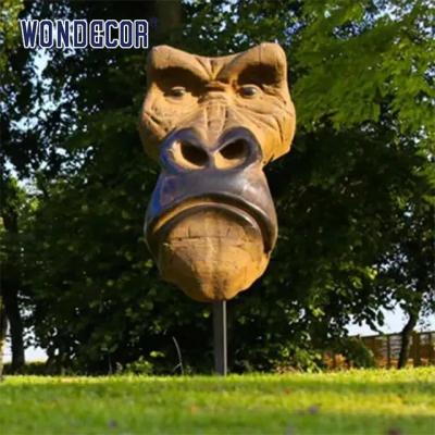 China Orangutan Face Bronze Statues Sculpture Captivating for sale