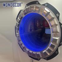 China Customized Metal Wall Art Sculpture Modern Lighting Circular Stainless Steel Decoration for sale
