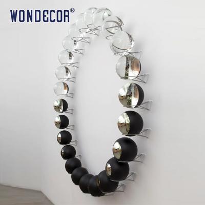 China Smooth Texture Metal Wall Art Sculpture Customized Contemporary Ball for sale