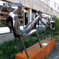 China Weather Proof Bronze Garden Ornaments People Sitting And Playing Together for sale