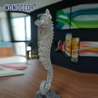 China Abstract Hollow Seahorse Casting Stainless Steel Sculpture Smooth Texture for sale