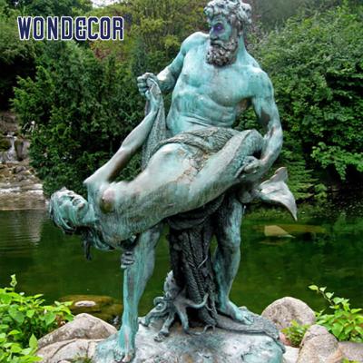 China A Rare Bronze Statues Sculpture Of A Fisherman'S Catch for sale