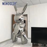 China Powerful Forged Metal Sculpture Large Scale Geometric Art Rabbit for sale