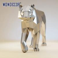 China Majestic Forged Metal Sculpture Large Scale Public Art Geometric Tiger for sale