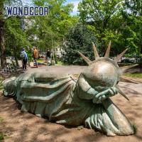 China Liberty Lying Diagonally Bronze Garden Sculptures In Park for sale