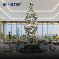 China Large Forged Metal Sculpture Water Droplets And Splashes In Hotel Lobby for sale