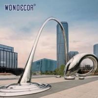 China Shape Water Droplets Large Stainless Steel Sculpture For Outdoor Squares for sale