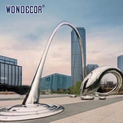 China Shape Water Droplets Large Stainless Steel Sculpture For Outdoor Squares for sale
