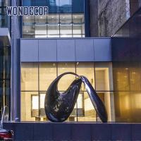 China Square Large Art Geometry Arc Stainless Steel Sculpture for sale