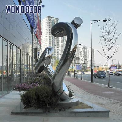 China Large geometric circular tube rope stainless steel sculpture for sale