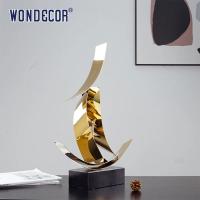 China Abstract Geometry Metal Art Decoration Geometry Ribbon Stainless Steel Sculpture for sale