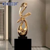 China Small Interior Decoration Art Abstract Geometry Metal Sculpture Crafts for sale