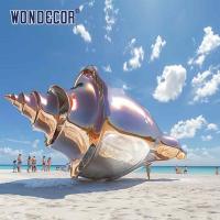 China Large outdoor metal art conch stainless steel sculpture for sale