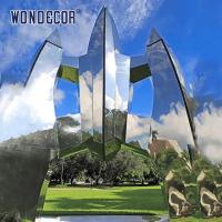 China Large outdoor park forging metal abstract rocket stainless steel sculpture for sale
