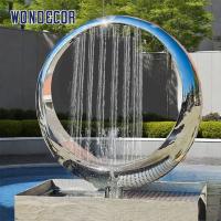 China Outdoor Large Forged Metal Sculpture Shaped Geometric Circular Ring for sale