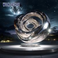 China Metal Art Twisted Star Ring Stainless Steel Outdoor Sculpture for sale