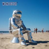 China Modern Outdoor Metal Large Stainless Steel Sculpture Astronaut for sale