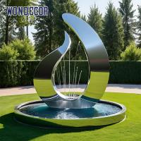 China Outdoor swimming pool metal decoration abstract geometric musical symbols stainless steel sculpture for sale