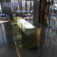 China Triangle metal white marble bar counter for sale