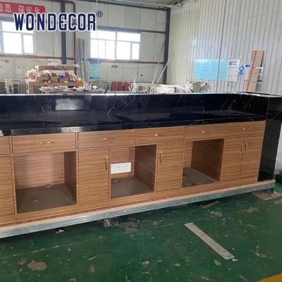 China Black marble multi-layer bar counter for sale