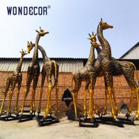 China Outdoor Casting Statue Bronze Giraffe Sculptures for Garden for sale