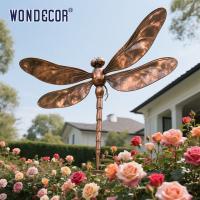 China Insect Art Botanical Gardens Statue Bronze Dragonfly Sculpture for sale