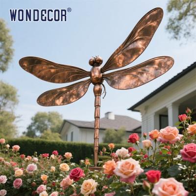 China Insect Art Botanical Gardens Statue Bronze Dragonfly Sculpture for sale