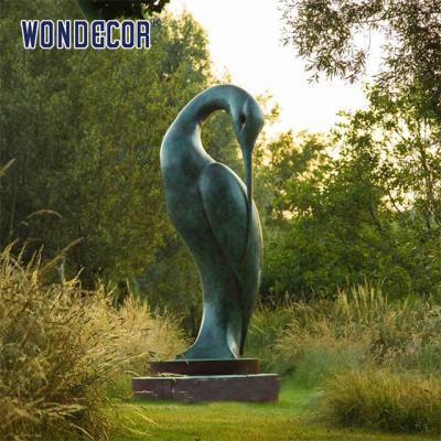 China Large Size Outdoor Garden Bronze Isis Abstract Bird Statue for sale