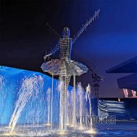 China Large stainless steel character shaped outdoor sculpture in the park for sale