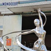 China Large stainless steel character shaped outdoor sculpture in the park for sale