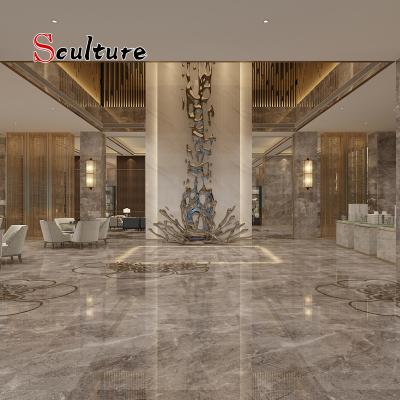 China Smooth Texture Artistic Stainless Steel Sculpture Perfect for Modern Spaces for sale