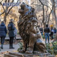 China Large outdoor square park lion bronze sculpture for sale