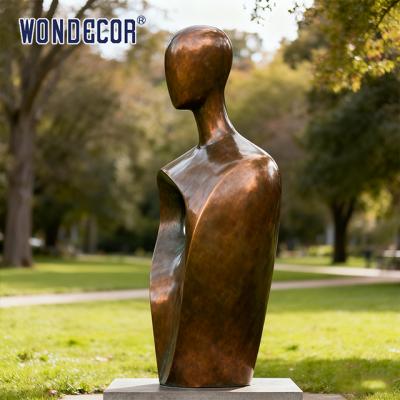 China Large Outdoor Abstract Figure Copper Sculpture, Art Landscape Decorative Ornament for sale