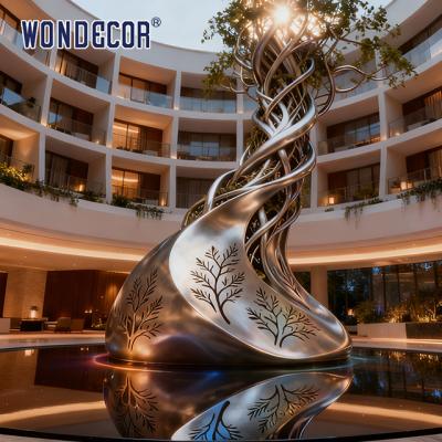 China Large Hotel Lobby Light Luxury Style Nature Symbiosis Theme 